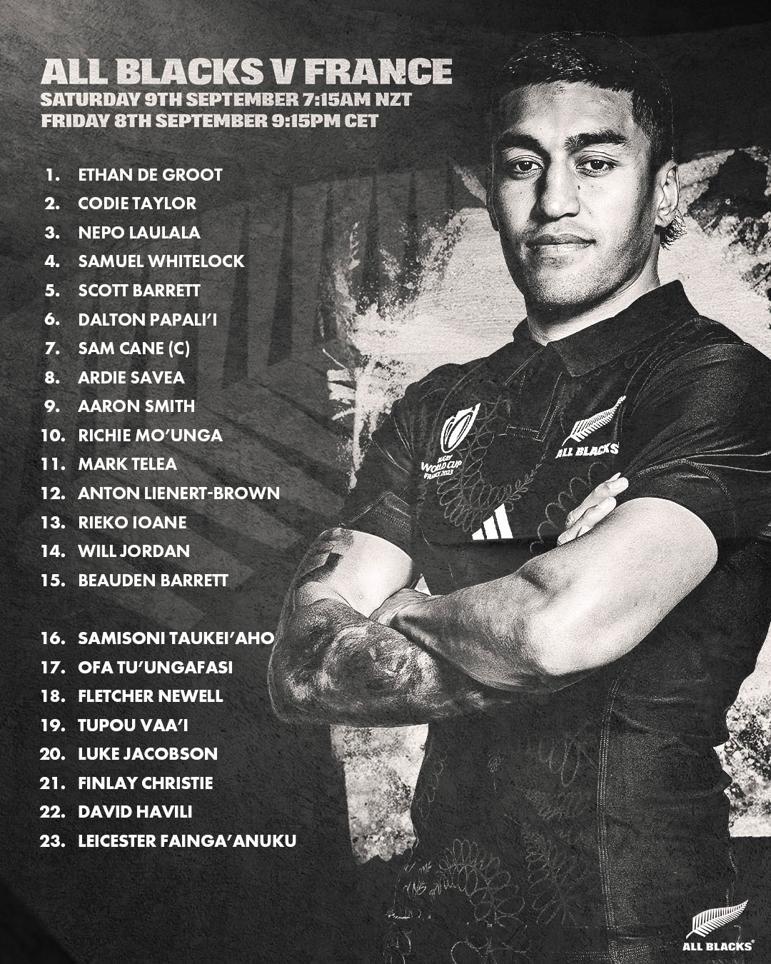 All Blacks named, Narawa out – FBC News